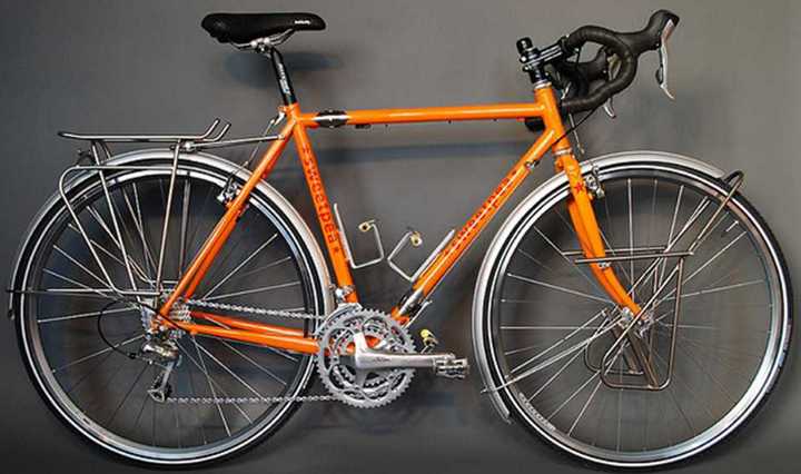 Sweetpea Bicycles touring bike with S and S Couplings